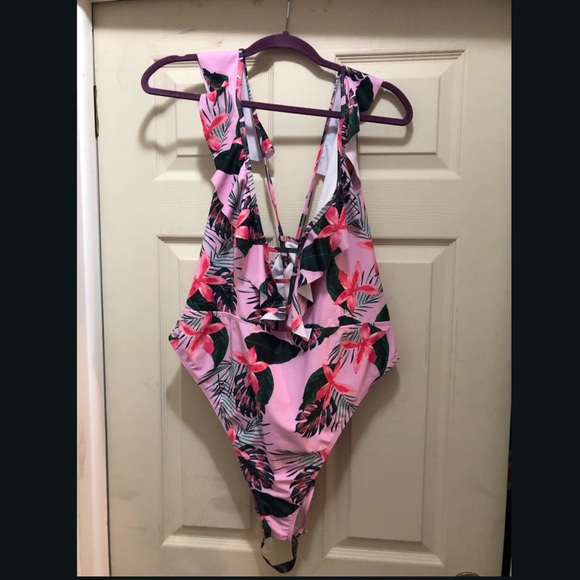Boohoo Plus | Swim | Pink Floral Swimsuit From Boohoo | Poshmark